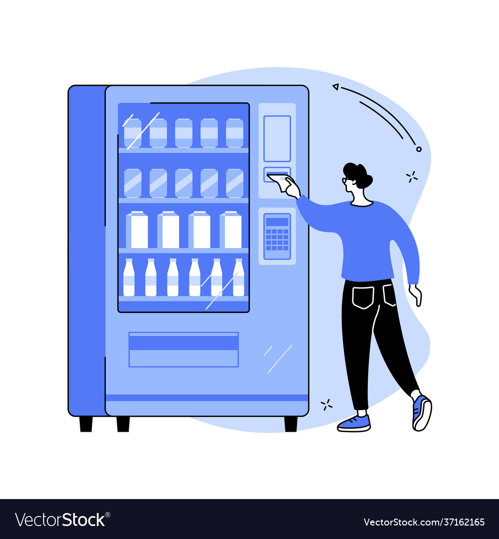 Vending machine abstract concept Royalty Free Vector Image