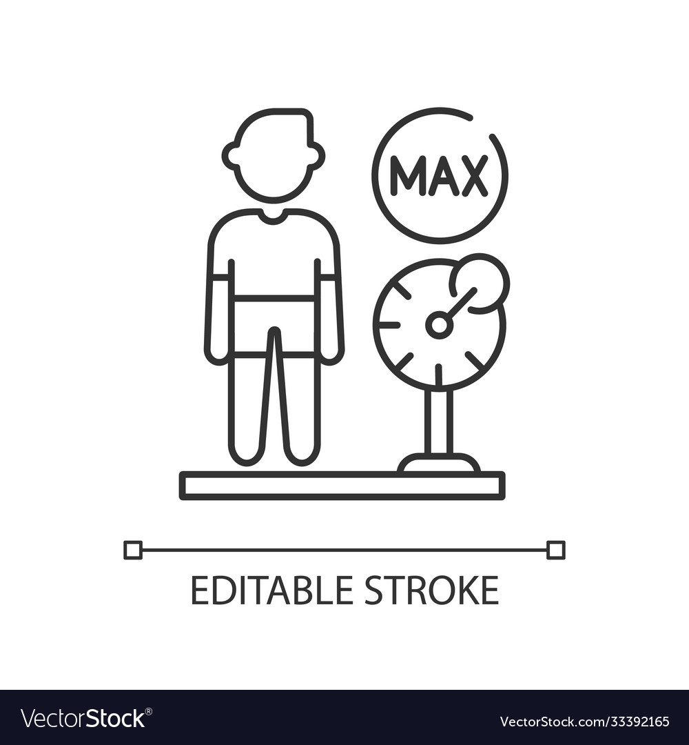 Weight limit linear icon Royalty Free Vector Image