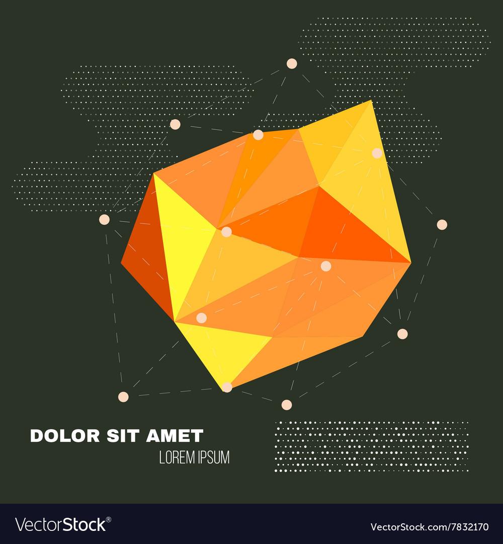 3d low polygon geometry background abstract Vector Image