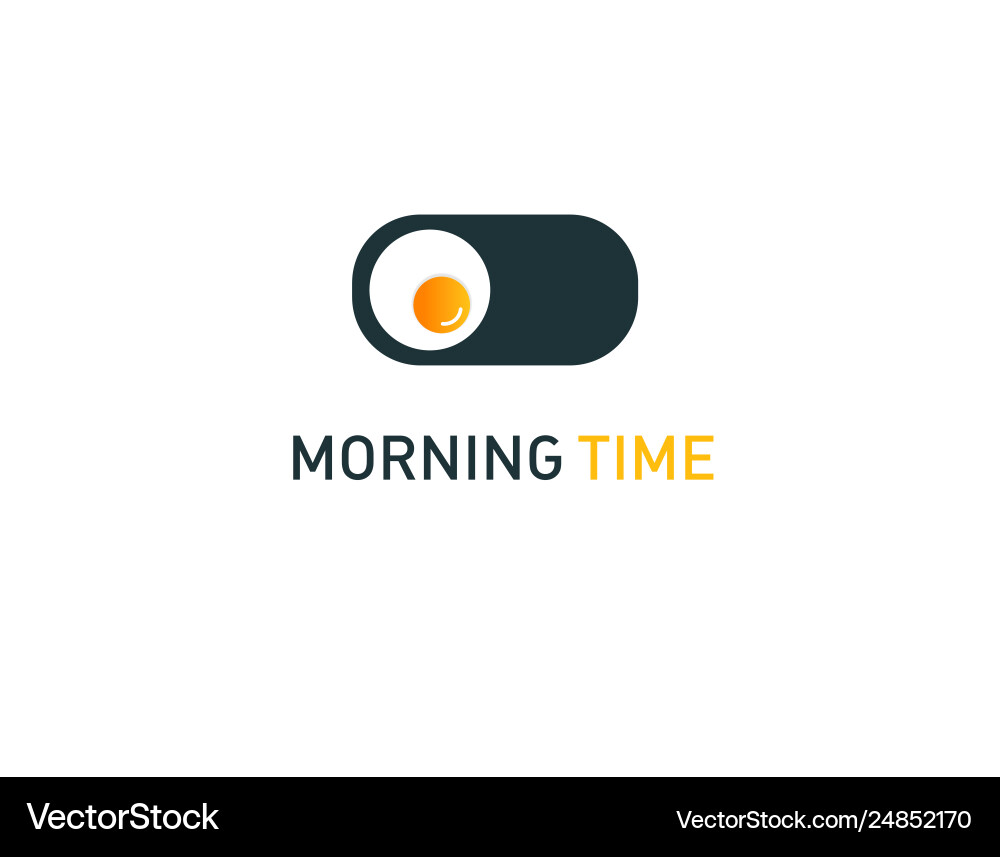Abstract creative logo tumbler morning breakfast Vector Image