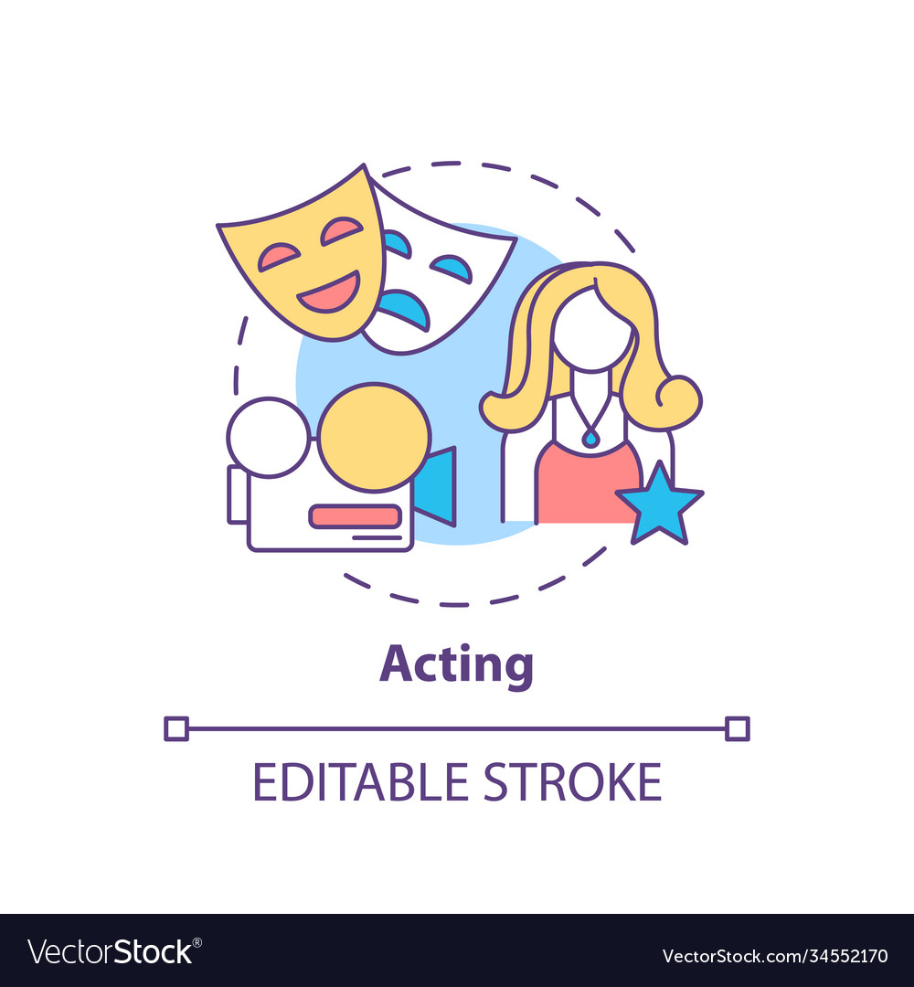 Acting concept icon Royalty Free Vector Image - VectorStock