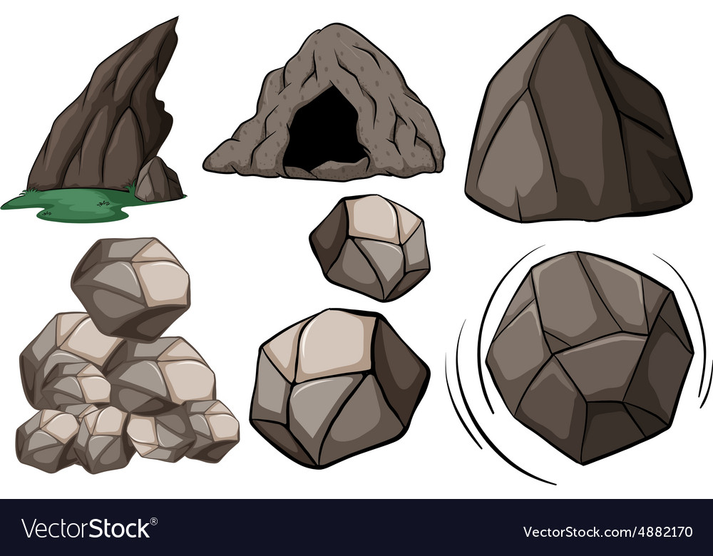 Cave and rocks Royalty Free Vector Image - VectorStock