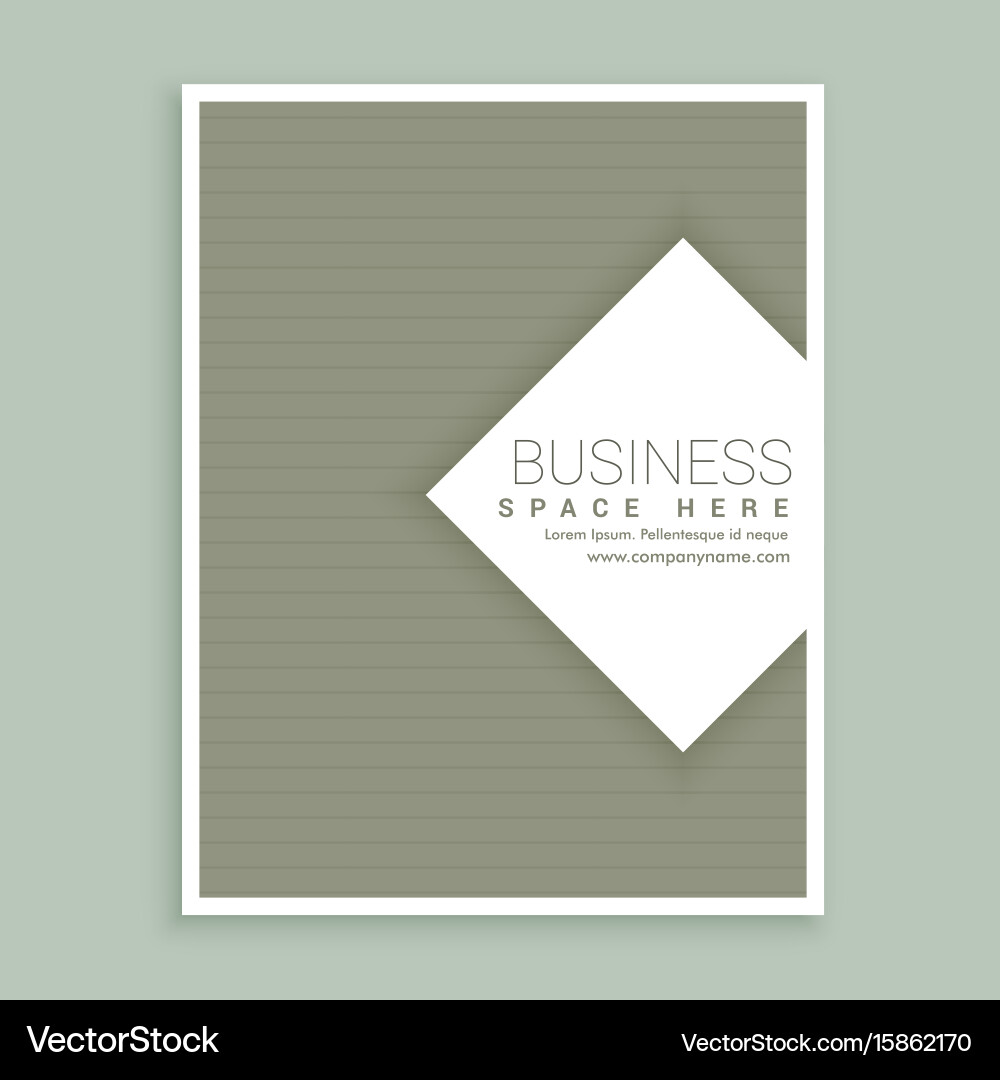 Clean brochure template or magazine cover page Vector Image
