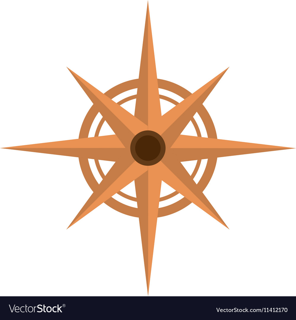 Compass guide device isolated icon Royalty Free Vector Image