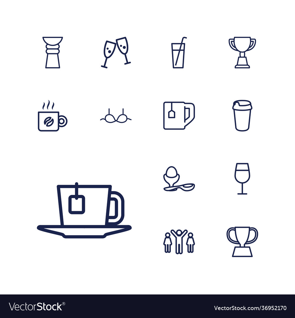 Cup icons Royalty Free Vector Image - VectorStock