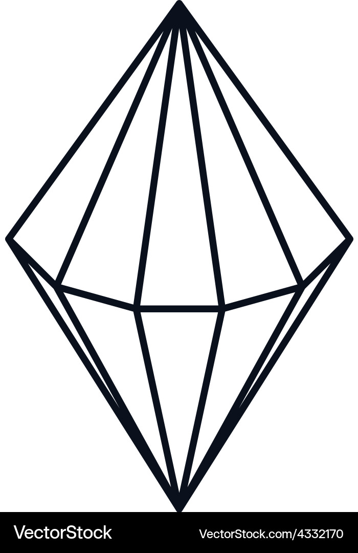 Diamond gemstone Royalty Free Vector Image - VectorStock