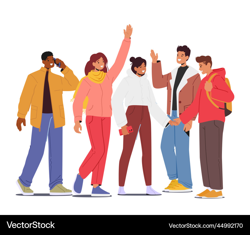 Friends party friendship communication concept Vector Image