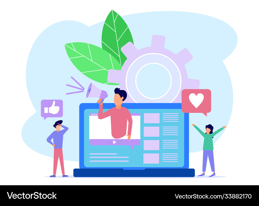 Graphic cartoon character social media Royalty Free Vector