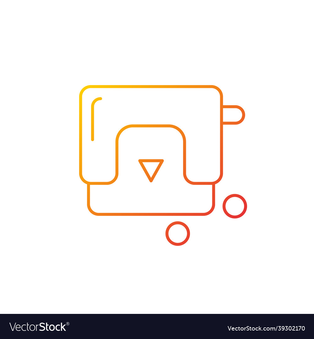 Hole-punch gradient linear icon Royalty Free Vector Image