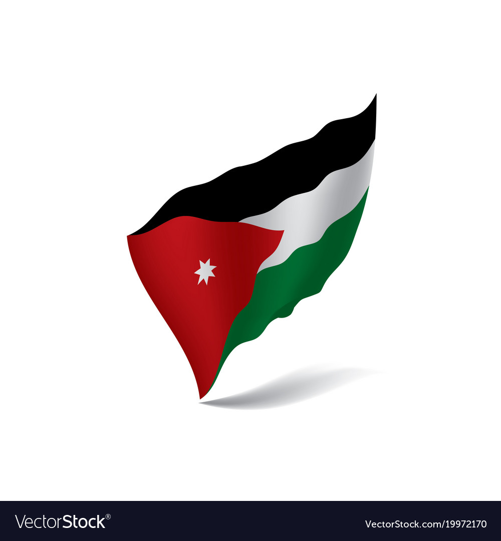 Jordan flag Royalty Free Vector Image - VectorStock