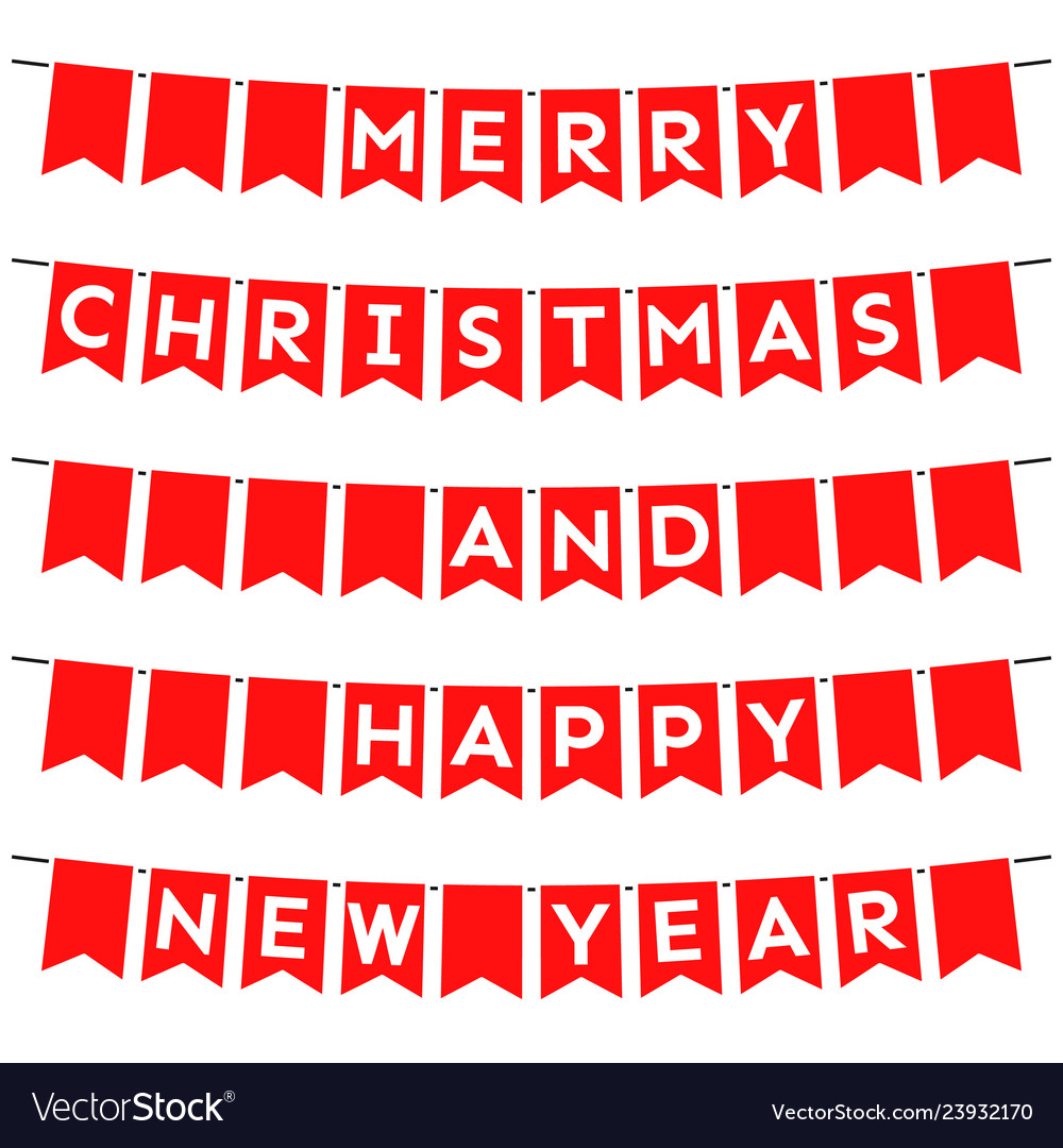 Red flags for decoration Royalty Free Vector Image