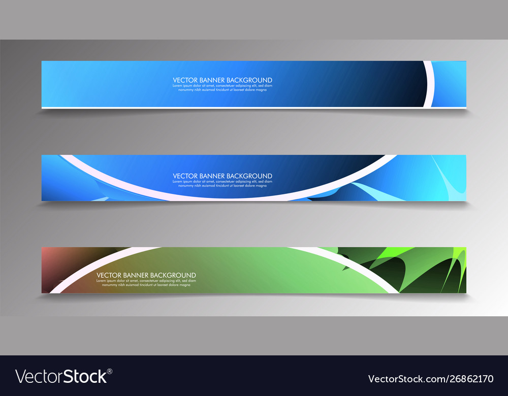 Set banner background with multicolor composition Vector Image