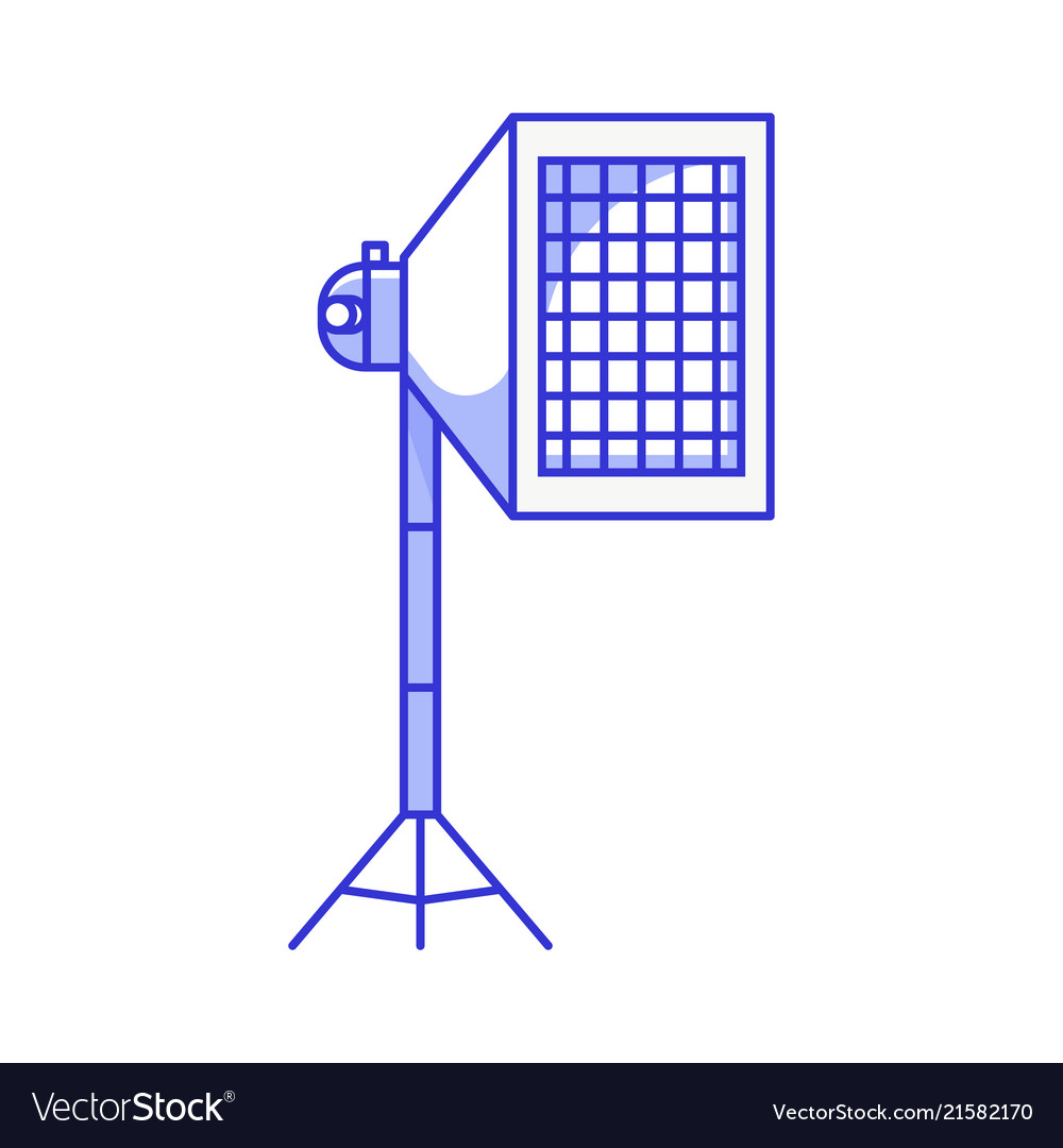 Studio soft box with grid icon Royalty Free Vector Image