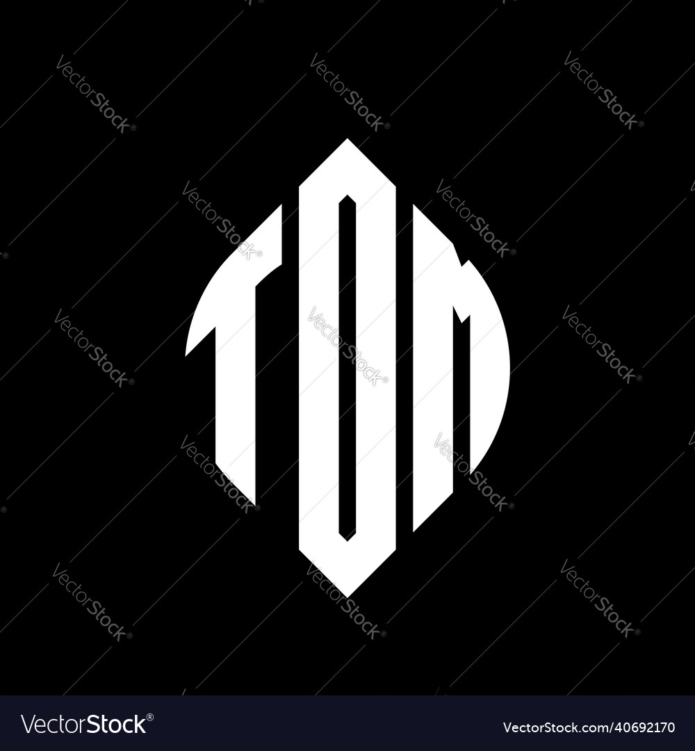 Tom circle letter logo design Royalty Free Vector Image
