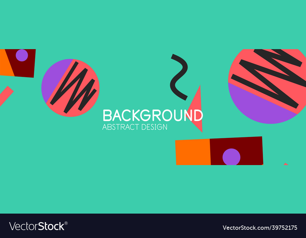 Abstract Background Blocks Lines Triangles Vector Image