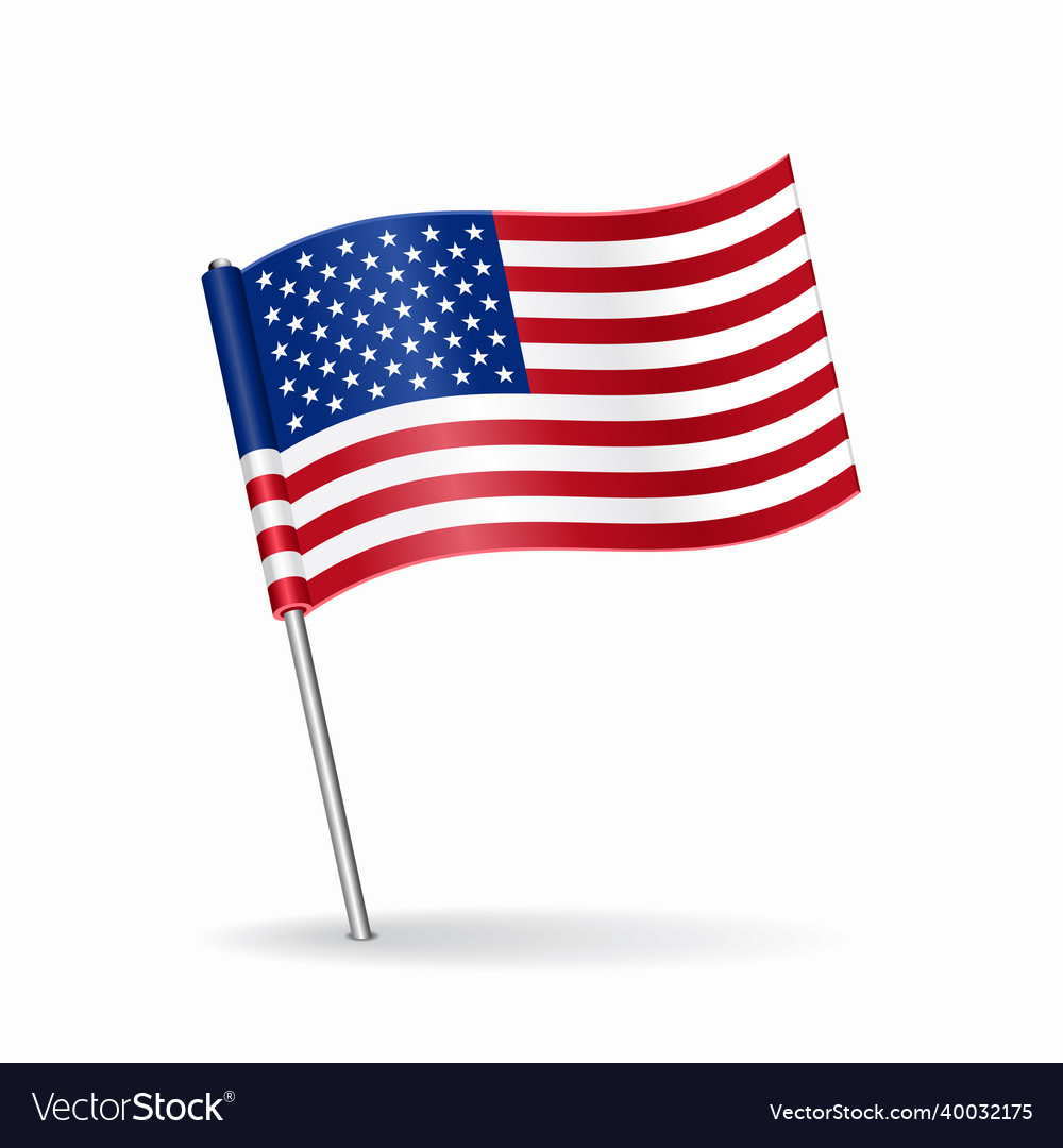 American flag map pointer layout Royalty Free Vector Image