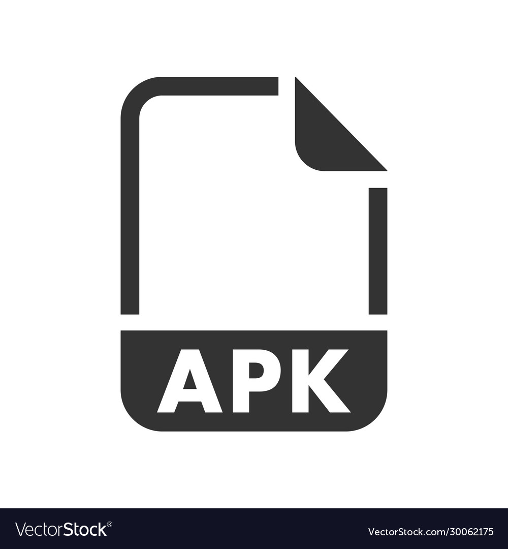 Apk file format icon Royalty Free Vector Image