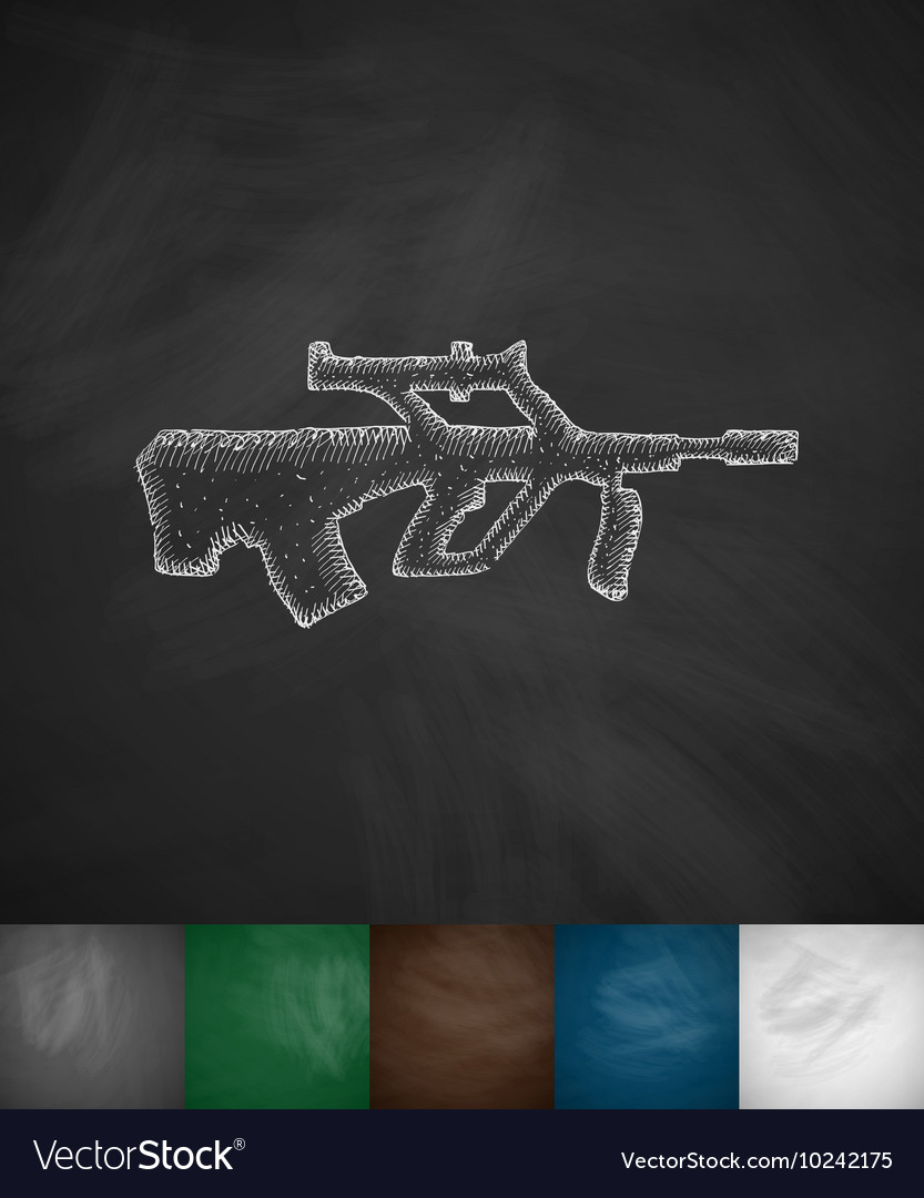 Automatic rifle icon Royalty Free Vector Image