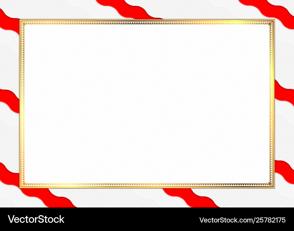 Border made with indonesia national colors Vector Image