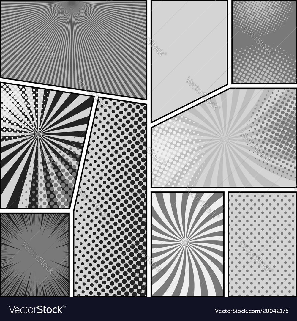 Comic book page background Royalty Free Vector Image