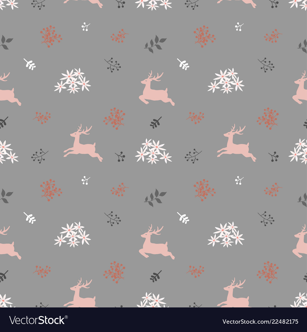 Cute christmas seamless pattern Royalty Free Vector Image