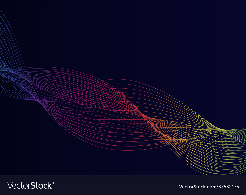 Data Visualization Dynamic Wave Pattern Royalty Free Vector