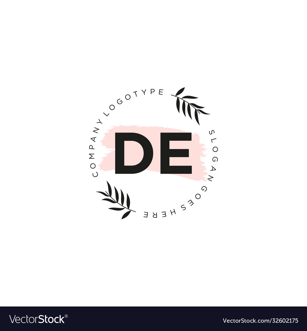 De letter logo icon design template elements Vector Image