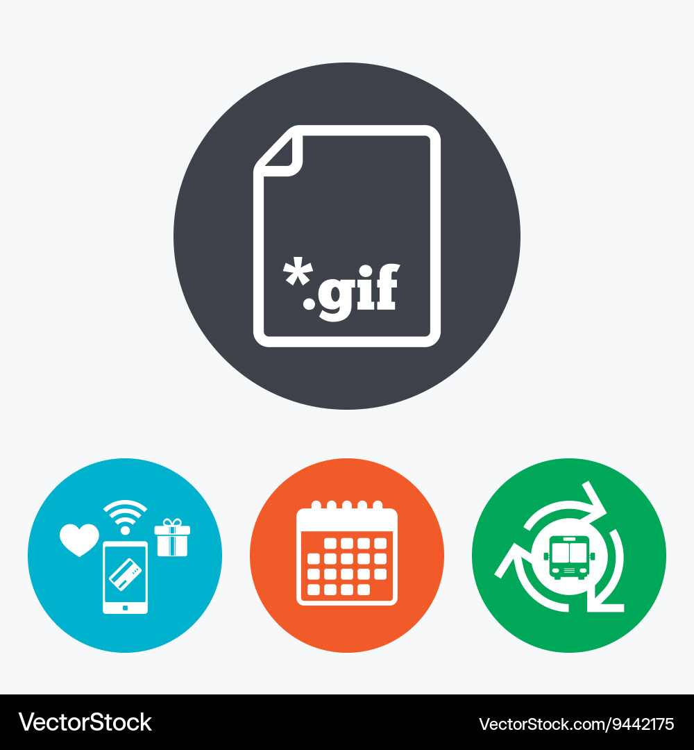 File gif sign icon download image Royalty Free Vector Image
