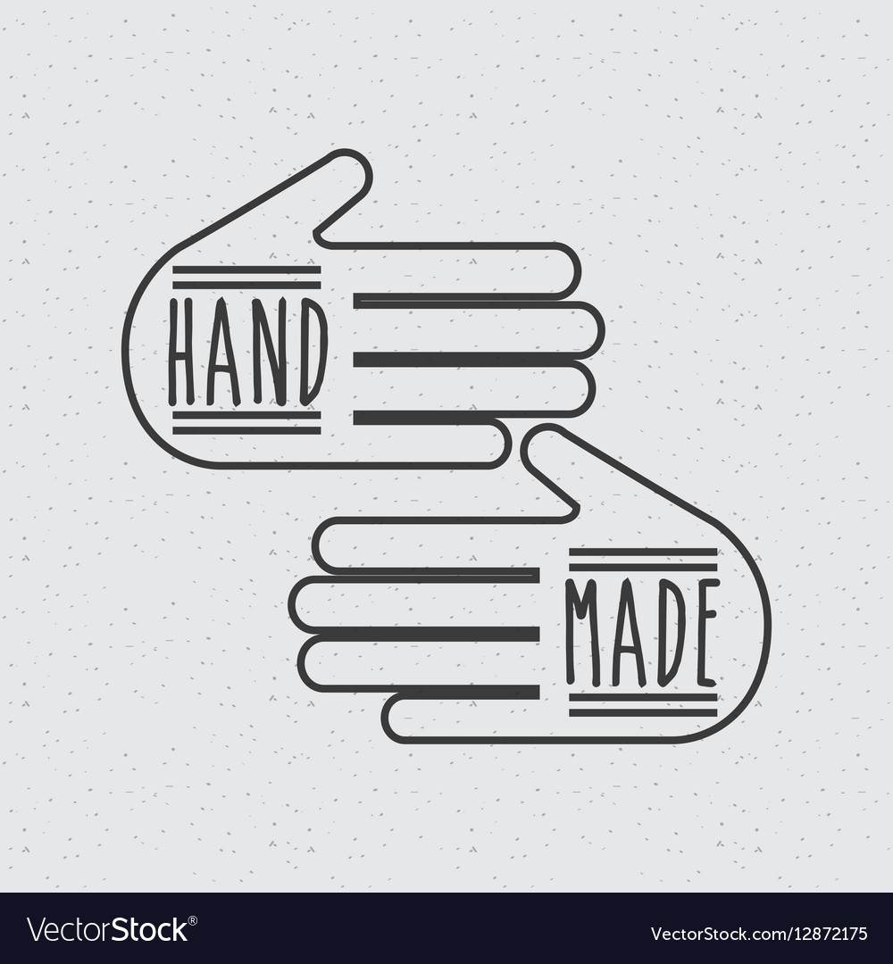 Hand made design Royalty Free Vector Image - VectorStock