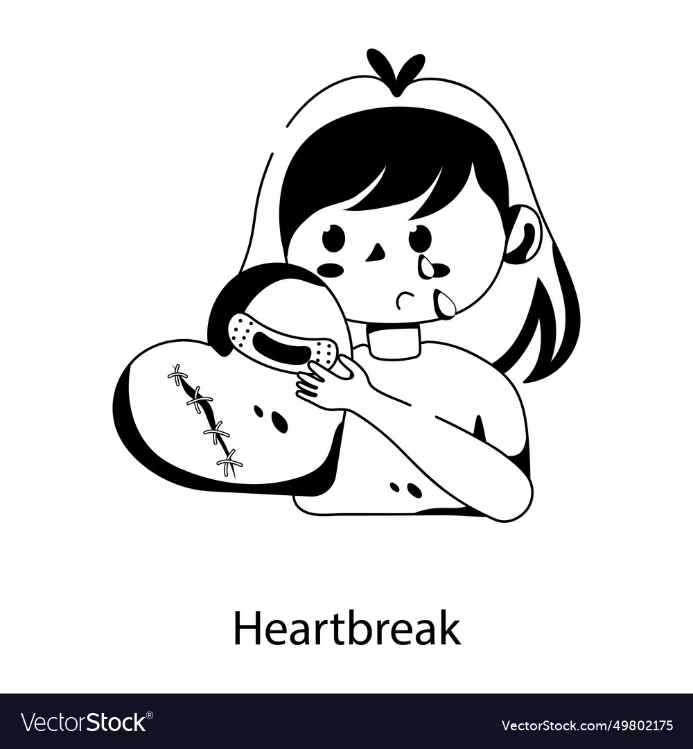 Heartbreak Royalty Free Vector Image - VectorStock