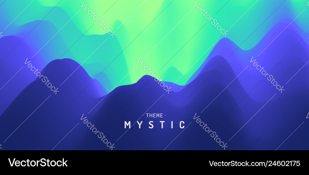 Mysterious landscape background mystic trendy Vector Image