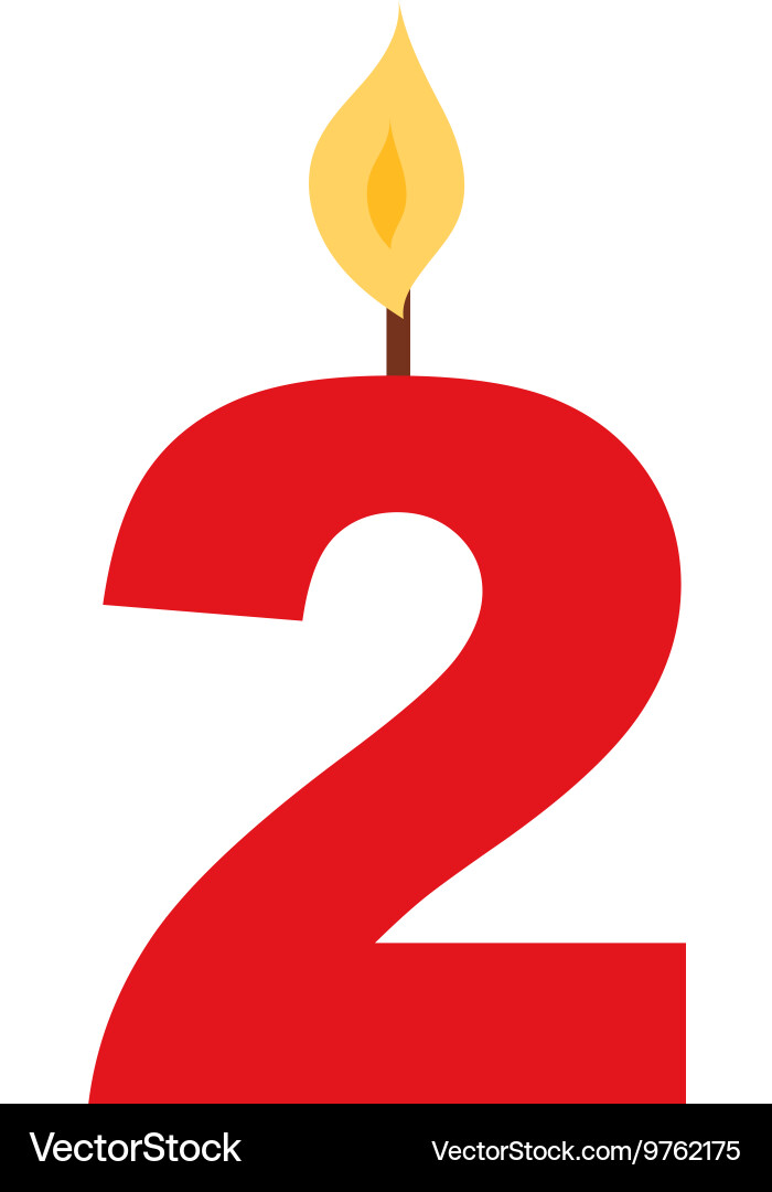 Number candle Royalty Free Vector Image - VectorStock
