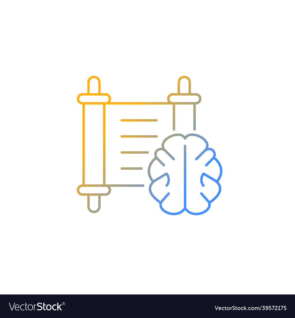 Philosophy gradient linear icon Royalty Free Vector Image