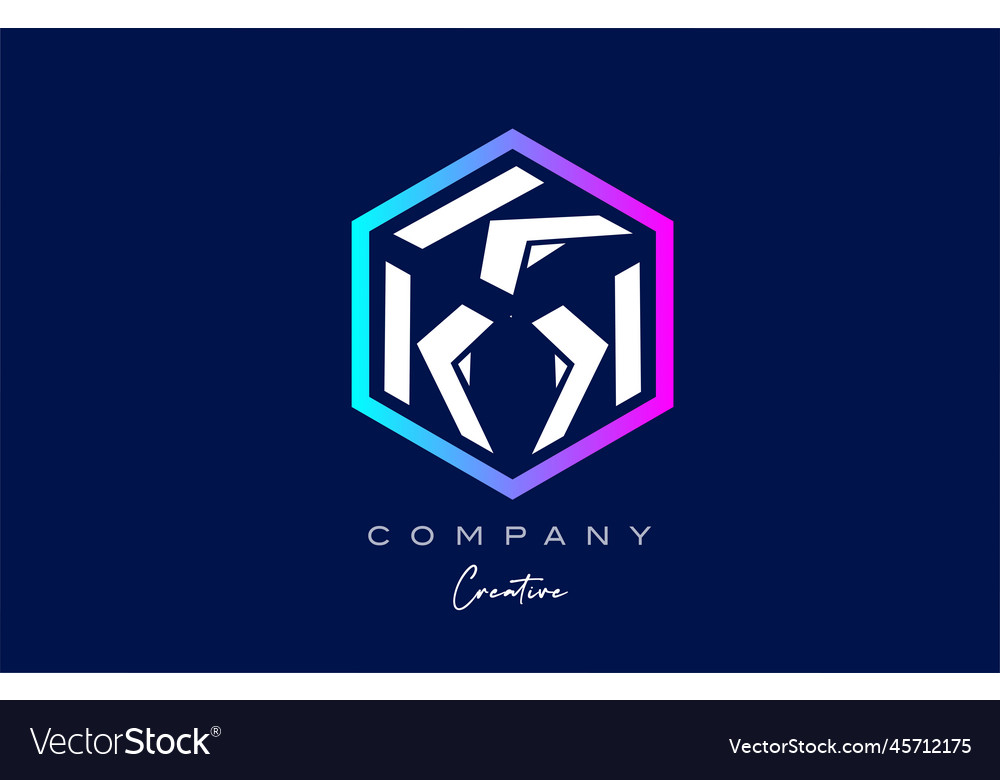 Pink blue xxxxxxxxx three letter cube alphabet Vector Image