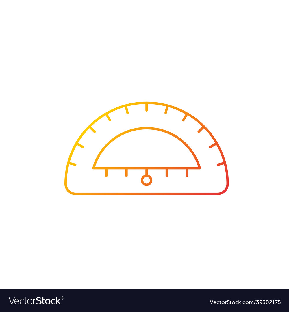 Protractor gradient linear icon Royalty Free Vector Image Protractor gradient linear icon Royalty Free Vector Image
