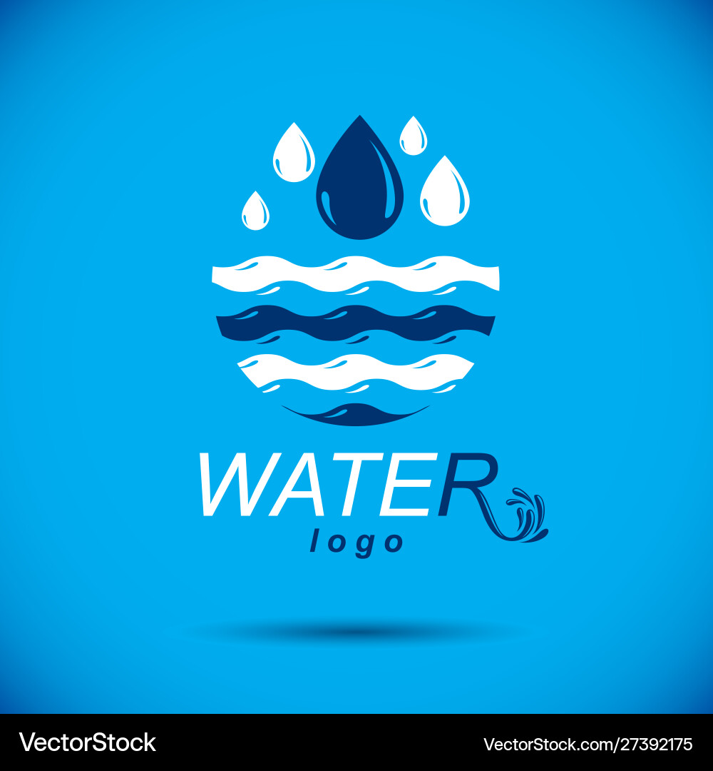 Pure aqua ecology symbol human water consumption Vector Image
