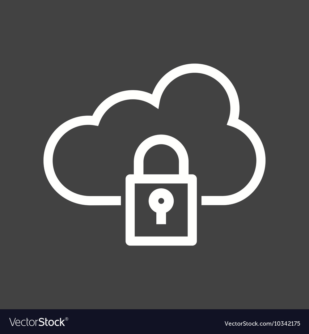 Secure cloud Royalty Free Vector Image - VectorStock