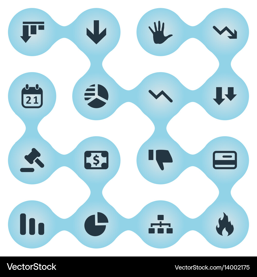 Set of simple impasse icons Royalty Free Vector Image