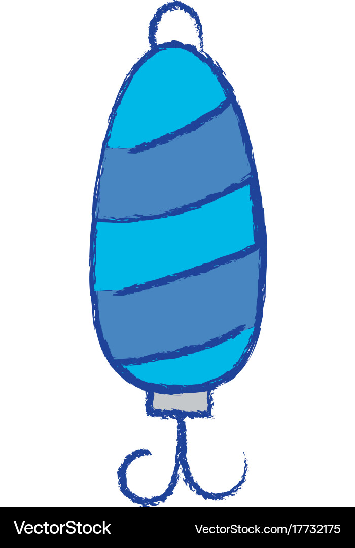 Spoons fish object to fishing recreation Vector Image