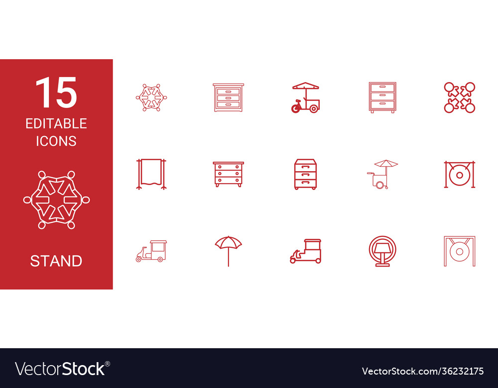 Stehe Icons Lizenzfreies Vektorbild - VectorStock