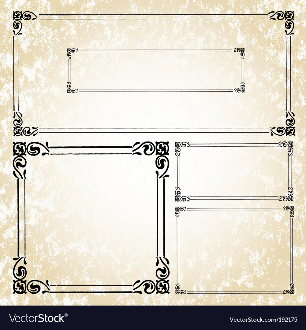 Swirl frame set Royalty Free Vector Image - VectorStock