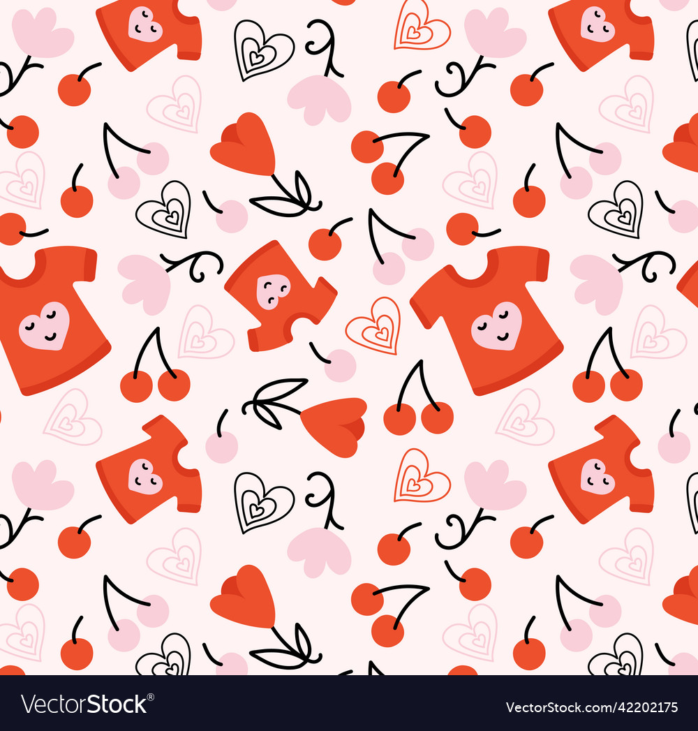 Valentine pattern Royalty Free Vector Image - VectorStock