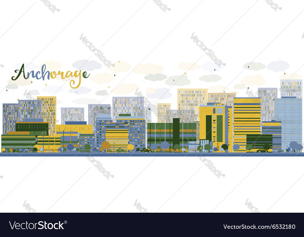 Abstract Anchorage Alaska Skyline Royalty Free Vector Image Abstract Anchorage Alaska Skyline Royalty Free Vector Image
