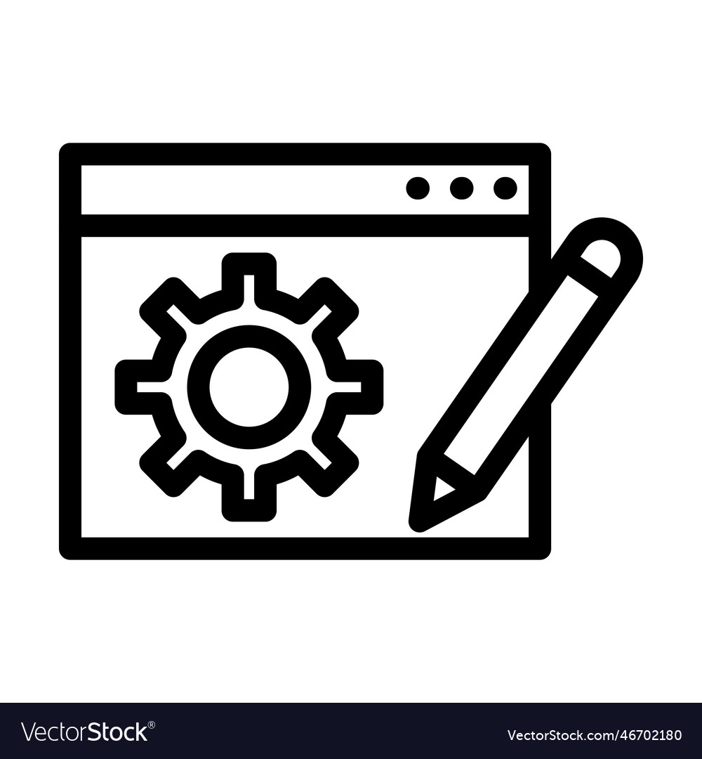 Blogging service thick line icon for personal Vector Image