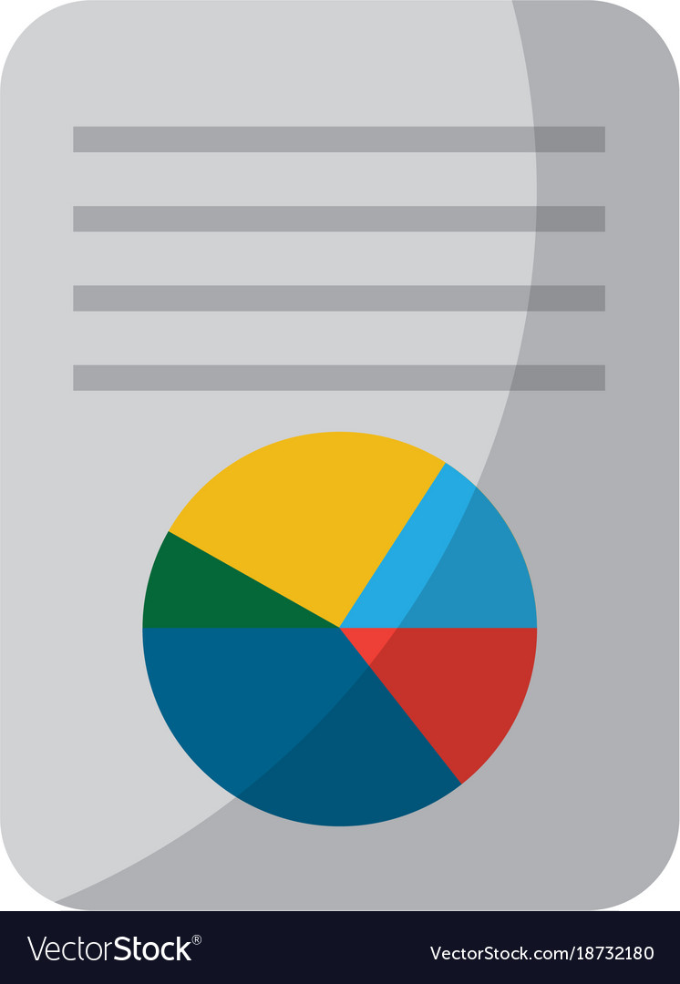 Business presentation document graph circle chart Vector Image