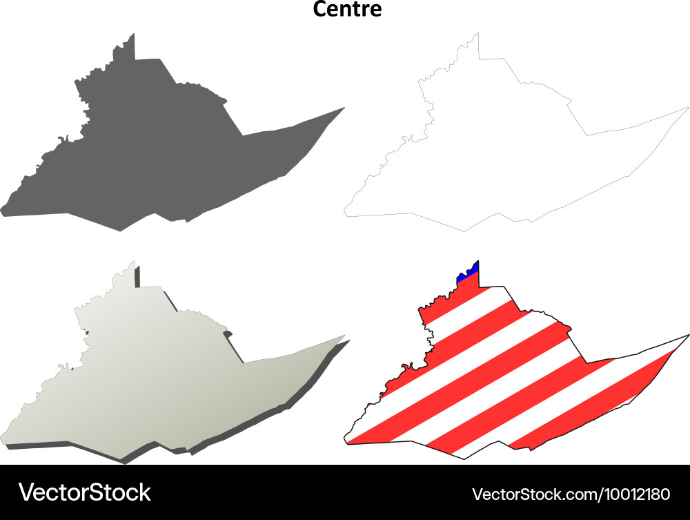 Centre map icon set Royalty Free Vector Image - VectorStock