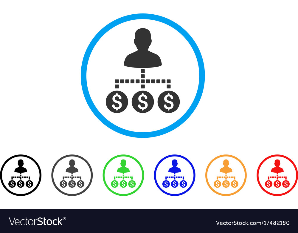 Client payments rounded icon Royalty Free Vector Image