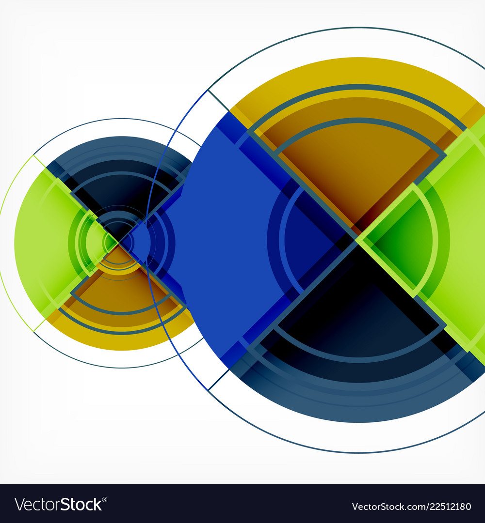 Creative circles geometric abstract background Vector Image