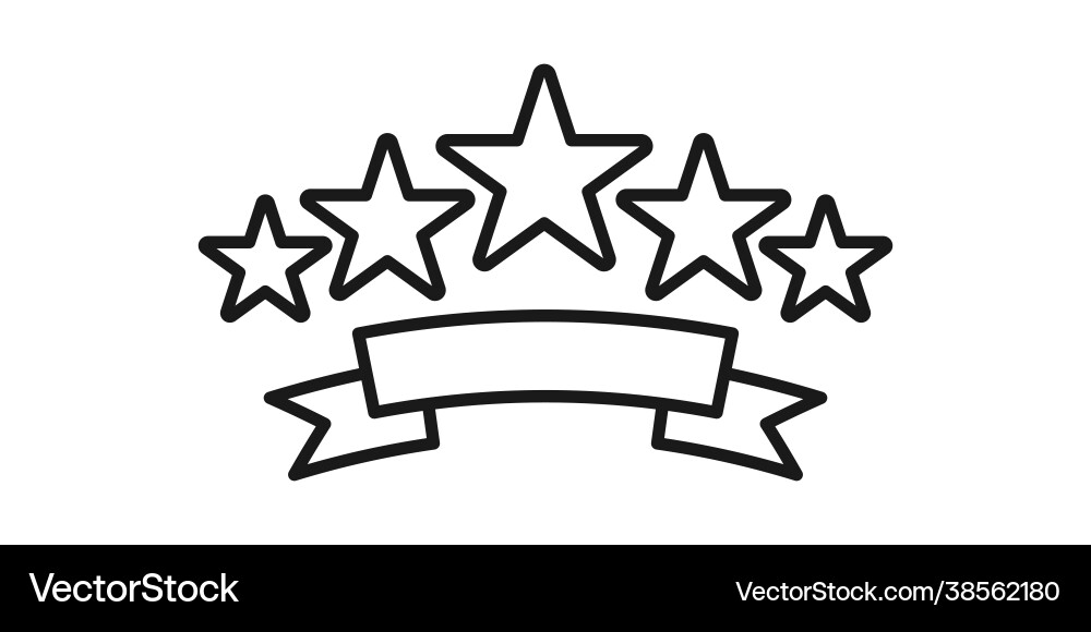 Customer review rating icon 5 star Royalty Free Vector Image