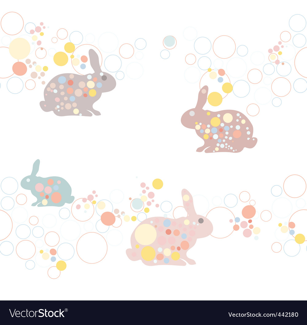 Cute seamless easter rabbit pa Royalty Free Vector Image